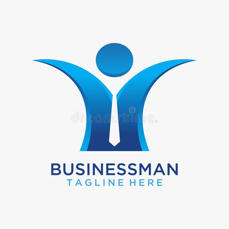 Professional Businessman Logo Design Stock Vector - Illustration of ...