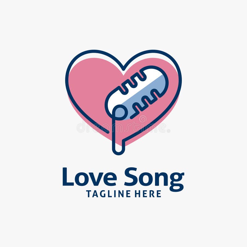 Love song logo design stock vector. Illustration of company - 237775375