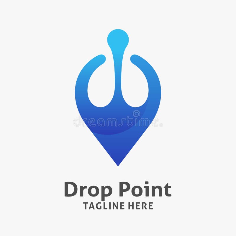 Drop point logo design stock vector. Illustration of clean - 238080562