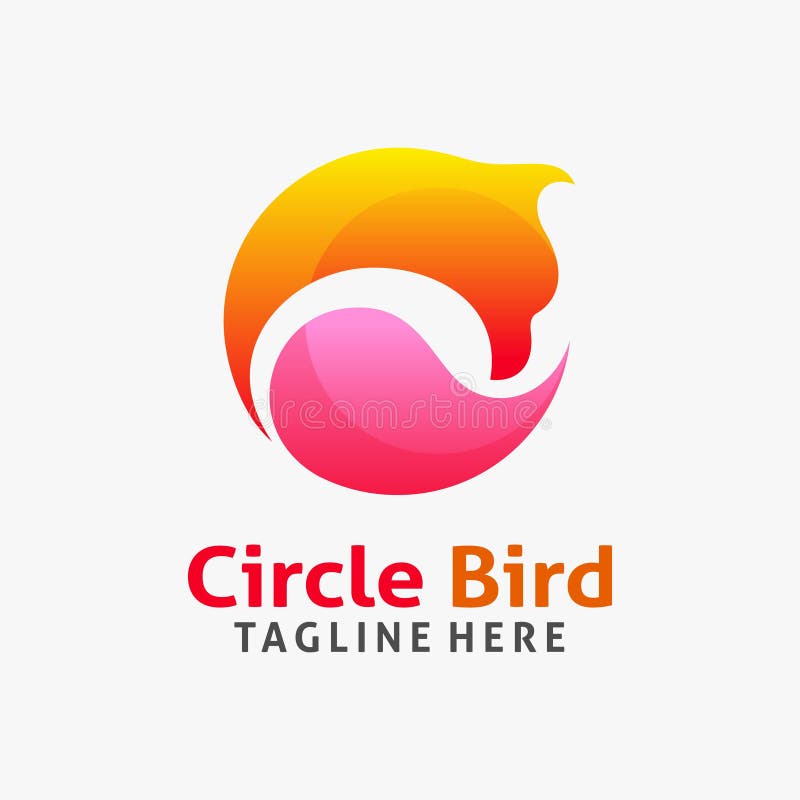 Circle bird logo design stock vector. Illustration of burn - 238080816