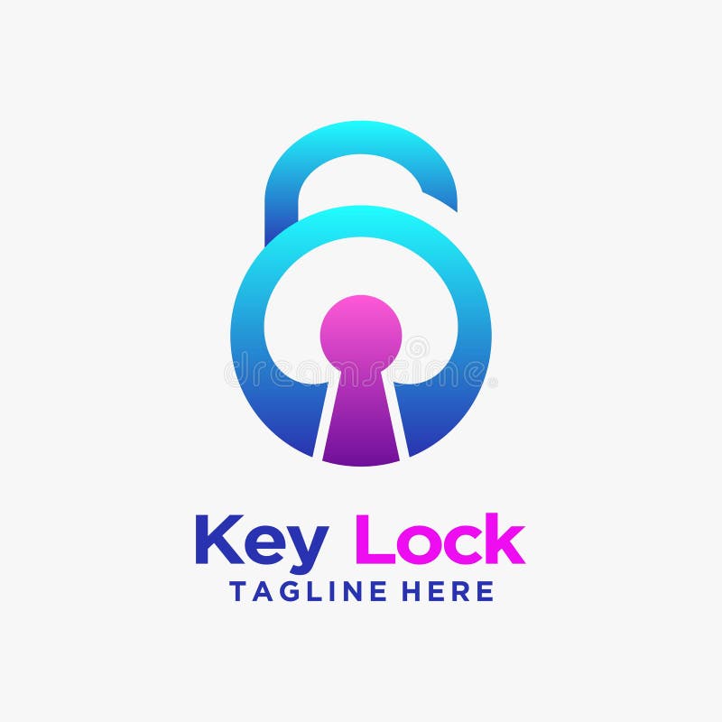 Key lock logo design stock vector. Illustration of privacy - 238081176