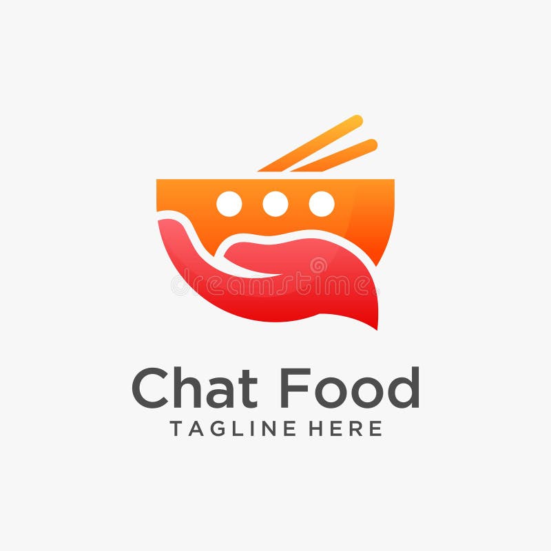 Chat food logo design stock vector. Illustration of circle - 226592286