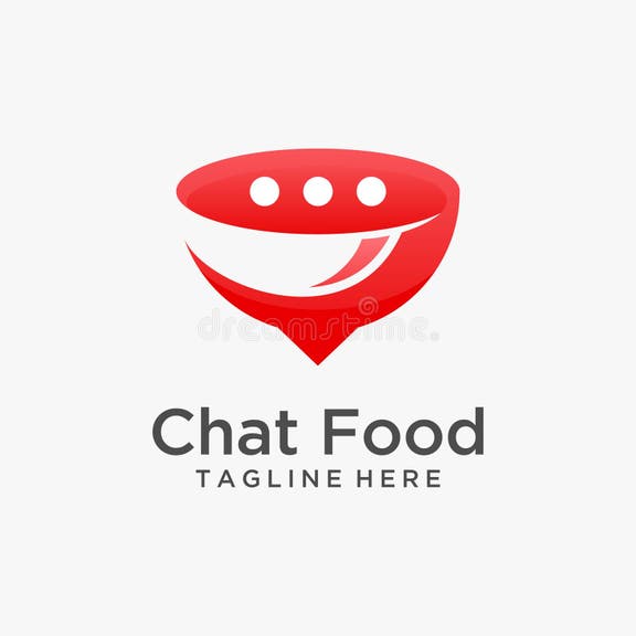 Chat food logo design stock vector. Illustration of inspiration - 238081401