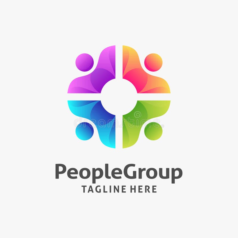 Abstract People Group Logo Design. Modern Social Group Colorful Logo ...