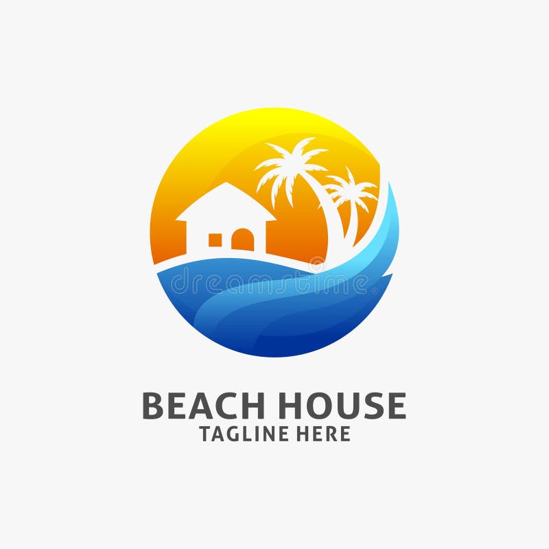 Beach House Logo Circle Stock Illustrations – 761 Beach House Logo ...