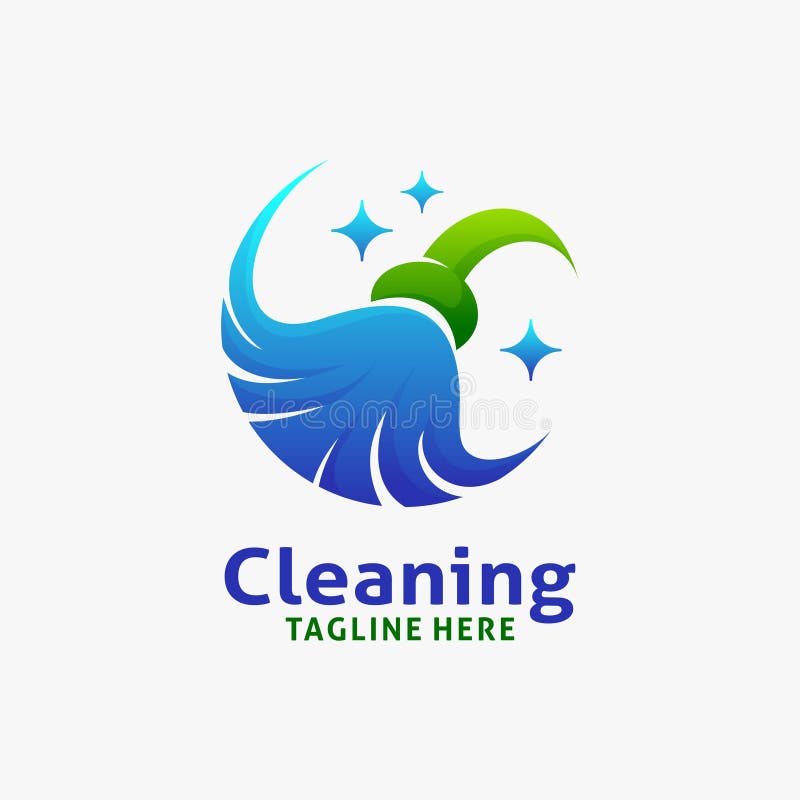 Cleaning broom logo design stock vector. Illustration of ideas - 238083412