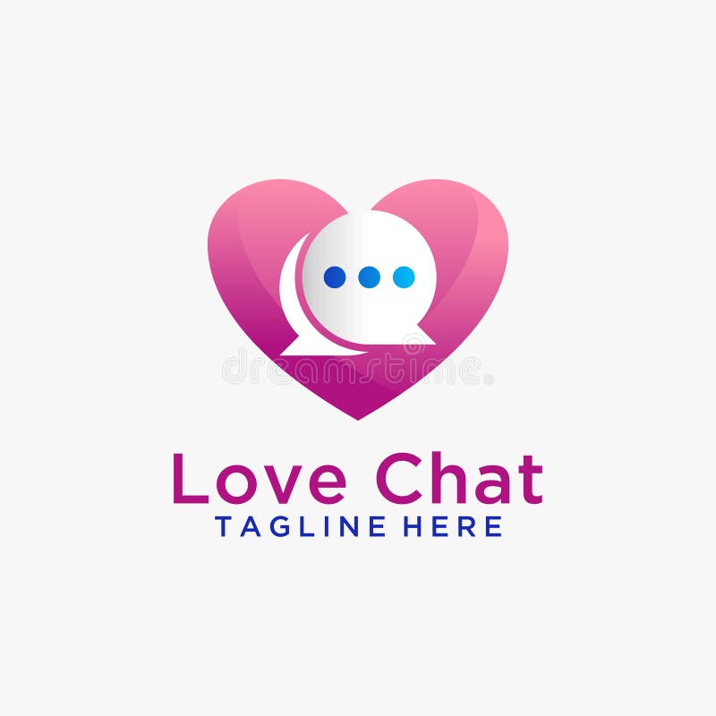 Love chat logo design stock vector. Illustration of couple - 238083454