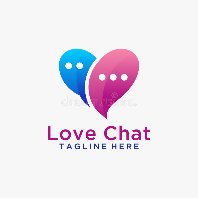 Love chat logo design stock vector. Illustration of ideas - 238083455