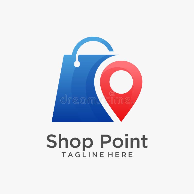 Shop point logo design stock vector. Illustration of location - 238083482