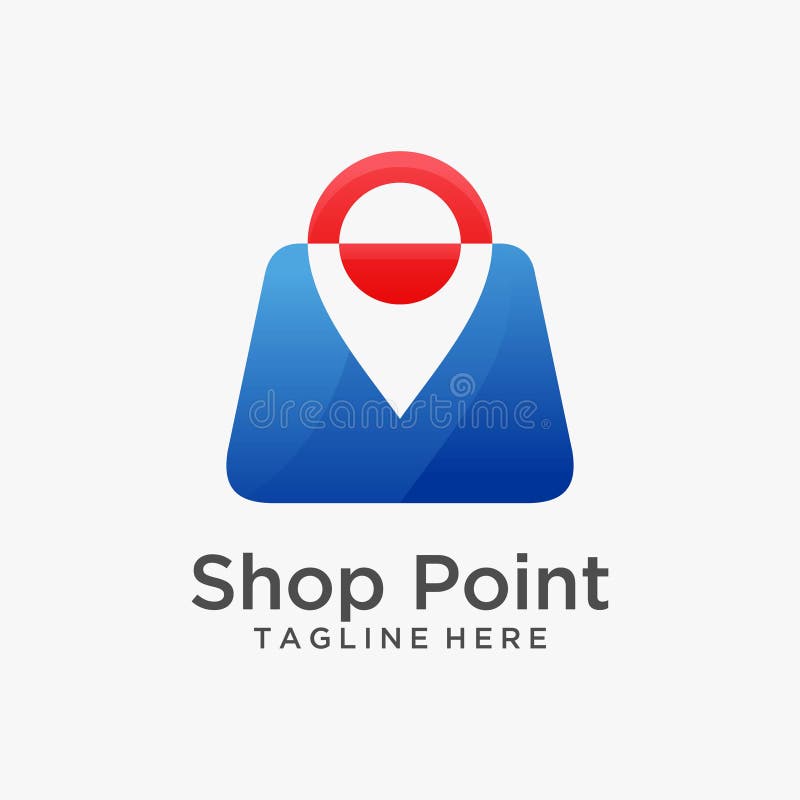 Shop point logo design stock vector. Illustration of business - 238083486