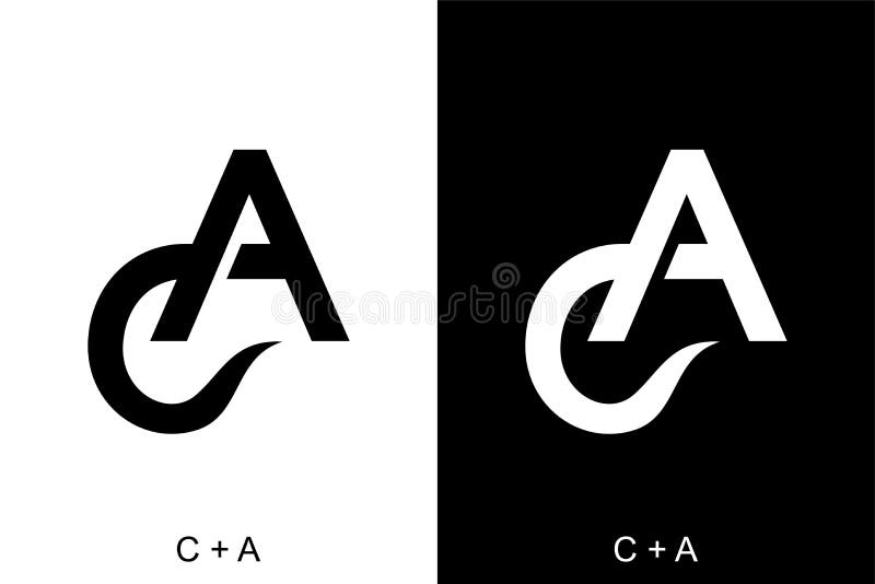 Letter C and a Initials Concept. Stock Vector - Illustration of ...
