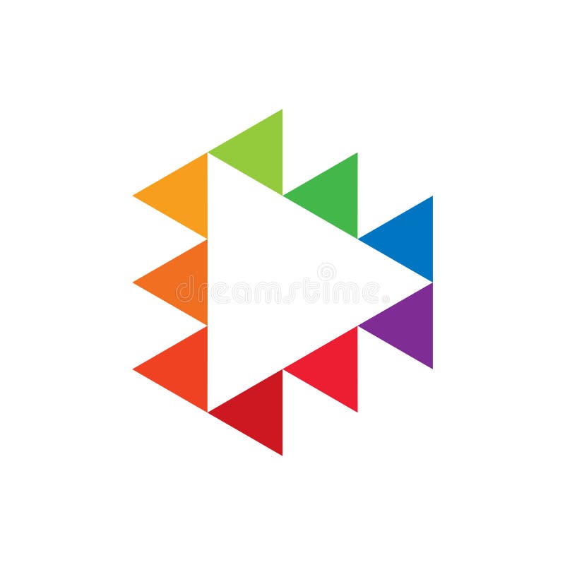 Colorful Triangle Concept, Triangle Flat Color. Stock Vector ...