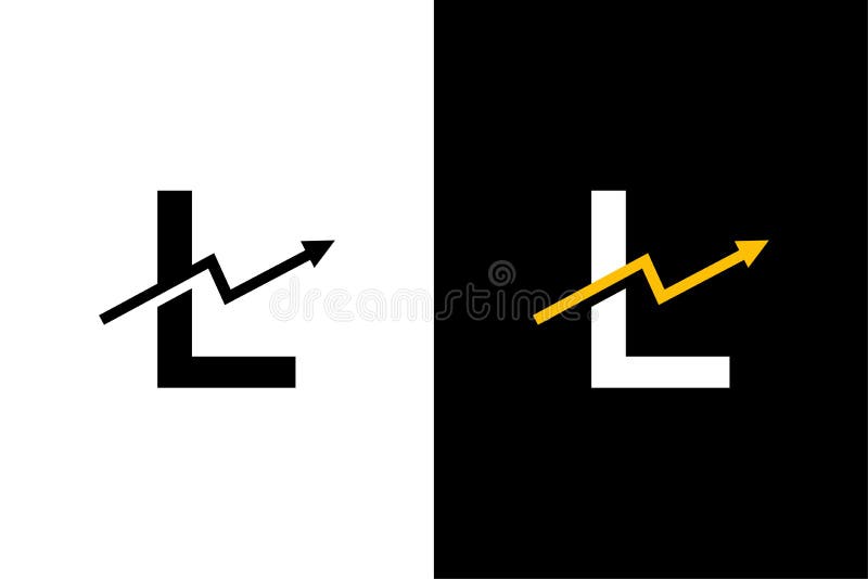 Letter L with Chart Arrow Up Concept. Very Suitable in Various Business ...