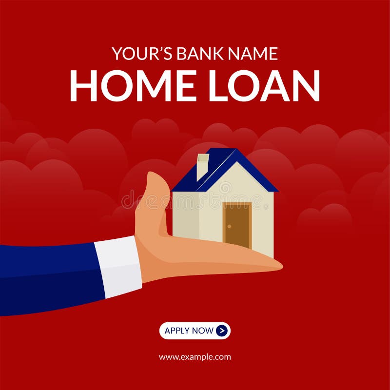 Banner design of home loan stock vector. Illustration of media - 246146711