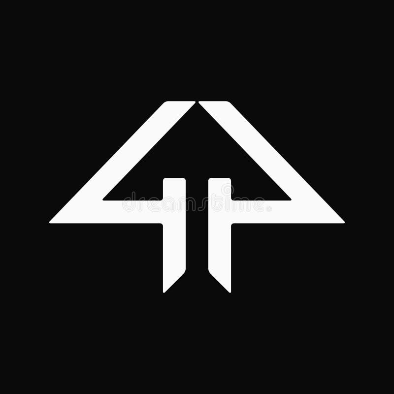 Number 44 and Arrow Logo Concept. Abstract, Monogram, Outline ...