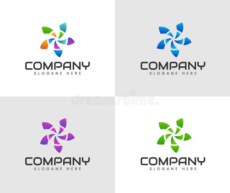 Wind Energy Logo Template Illustration. Vector Logo Design Template ...