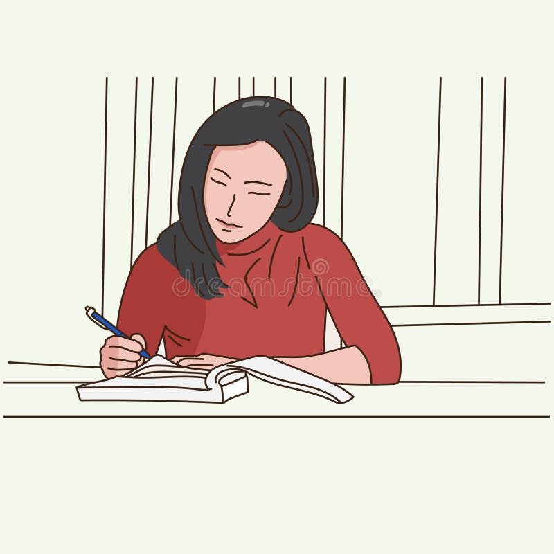 Student Taking Notes Textbook Stock Illustrations – 44 Student Taking ...