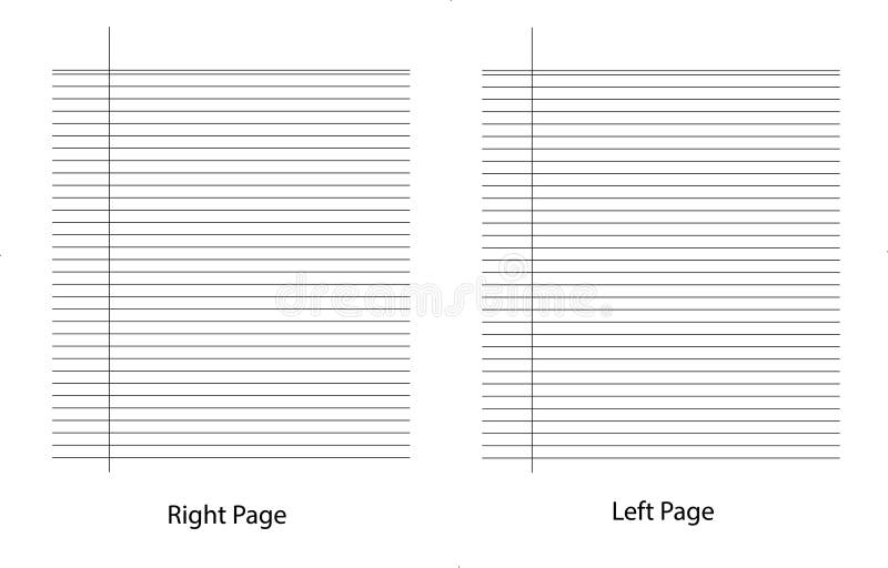 Notebook Narrow Ruled Paper Background for Student. White Note Stock ...