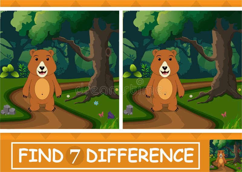 Spot the 7 differences stock vector. Illustration of solutions - 24533828