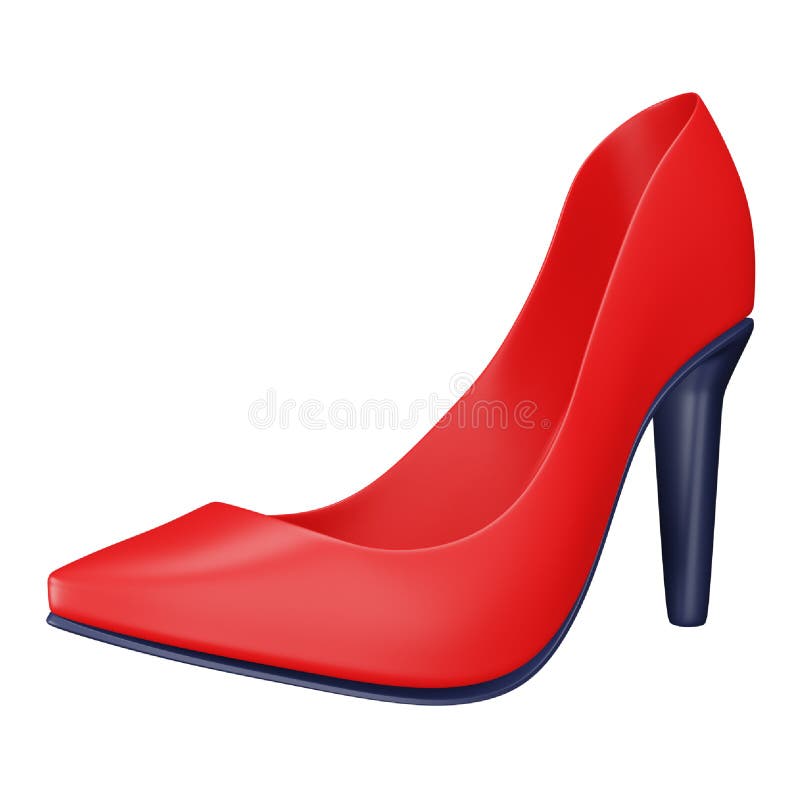 Ladies High Heel Shoe 3d Rendering Isometric Icon. Stock Vector ...