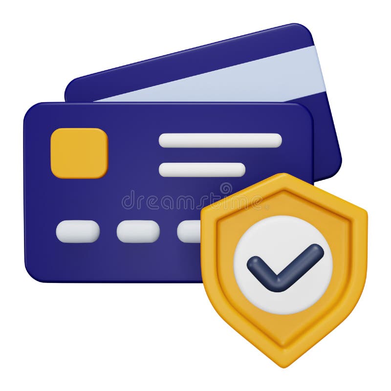 Secure Card Payment 3d Rendering Isometric Icon. Stock Vector ...