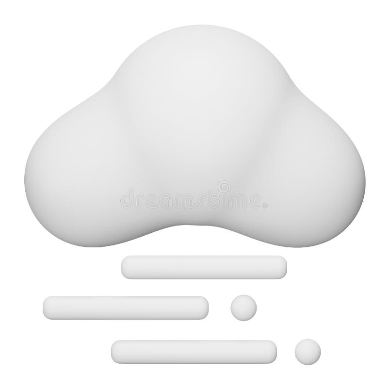 Fog Cloud 3d Rendering Isometric Icon. Stock Vector - Illustration of ...