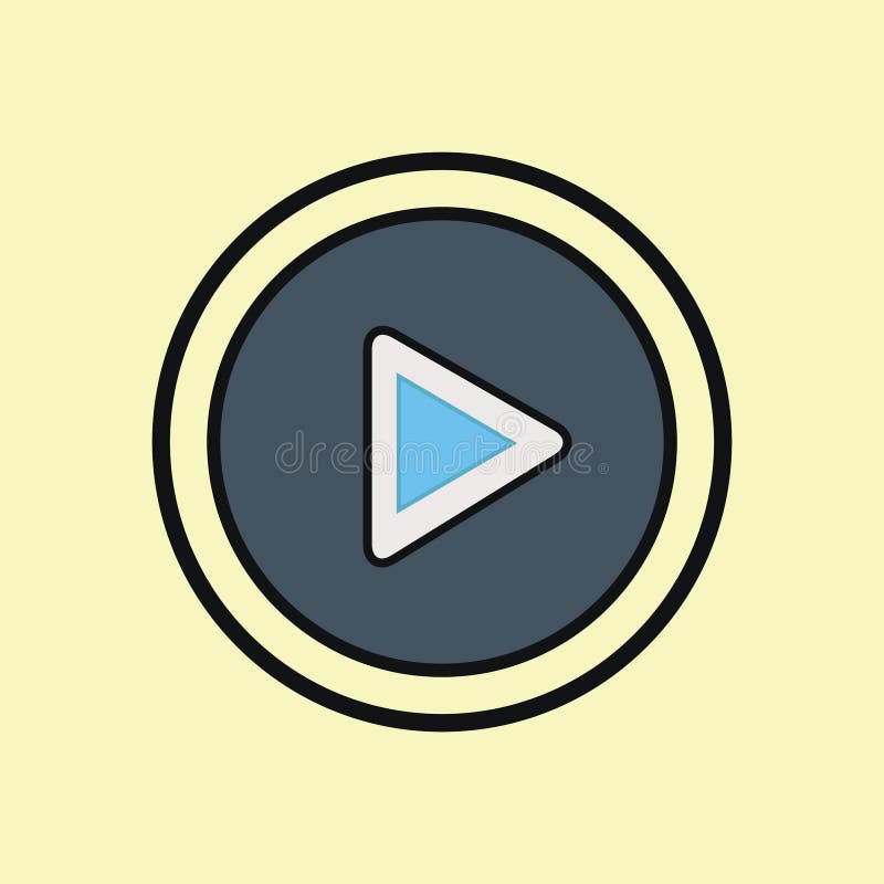 Grey Play Button Icon, Play Icon, Vector Illustration, Play Symbol ...