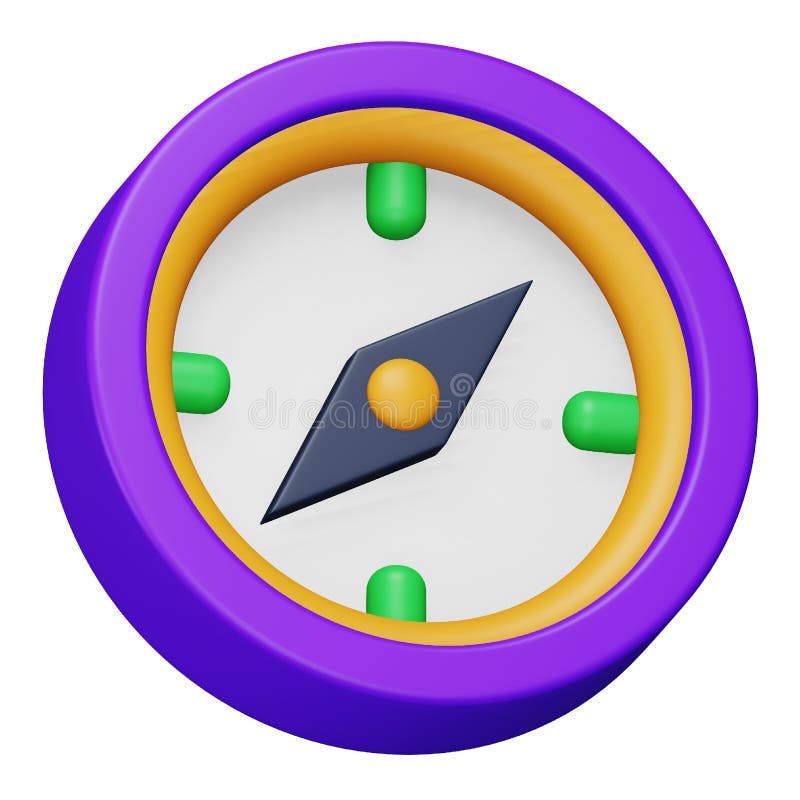 Compass 3d Rendering Isometric Icon. Stock Vector - Illustration of ...