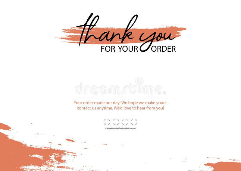 Thanks Card. Thank You for Your Order Card Eps Stock Illustration ...