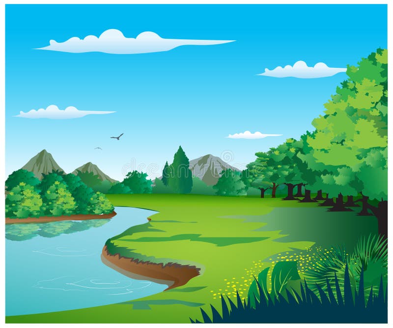 Forest view stock vector. Illustration of trees, outdoor - 269551010