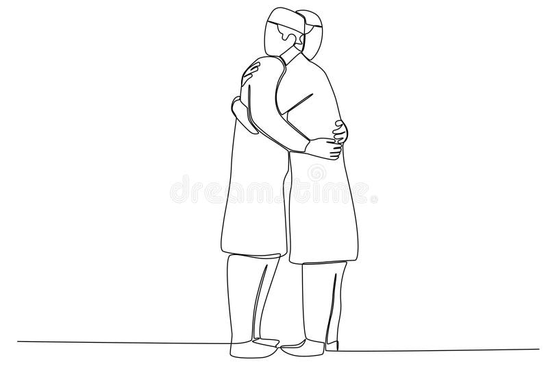 Hugging Muslims Stock Illustrations – 8 Hugging Muslims Stock ...