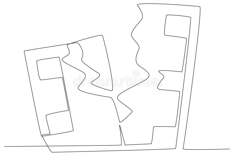 Earthquake One Line Drawing Stock Illustrations – 81 Earthquake One ...