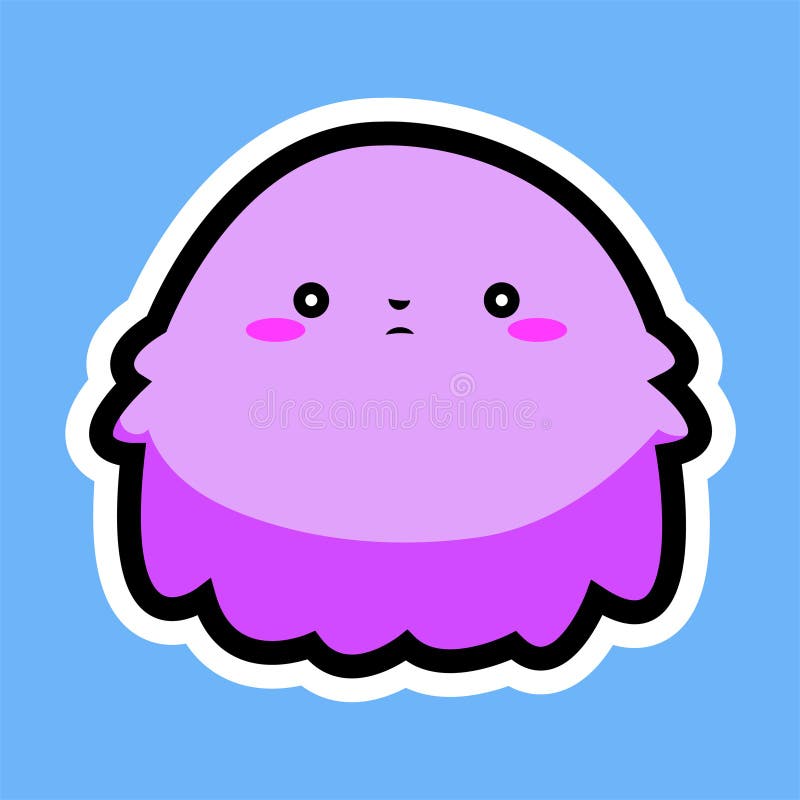 Cute Pink Ghost Emoji Icon Cartoon Sticker for Children Toys Stock ...