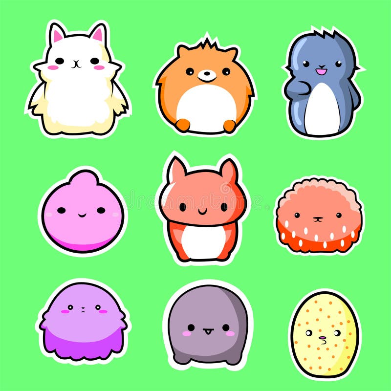 Cute Chubby Animals Cartoon