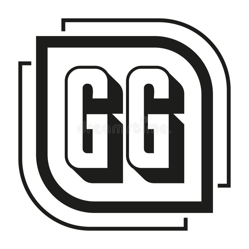 GG Letter Monogram Logo Design Stock Vector - Illustration of concept ...