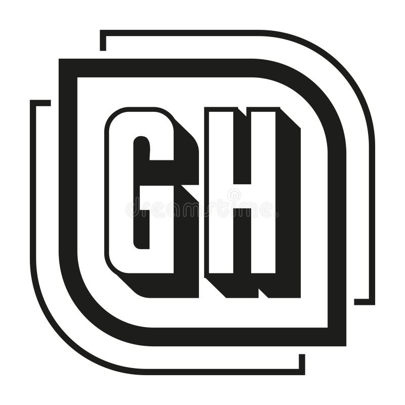GH Letter Monogram Logo Design Stock Vector - Illustration of logo ...