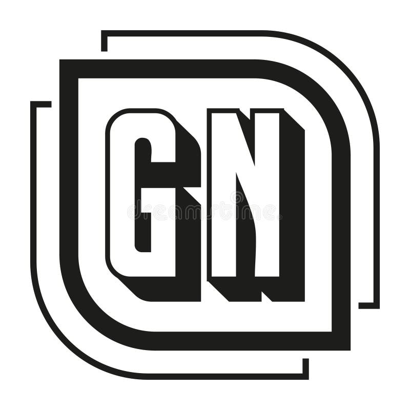 GN Letter Monogram Logo Design Stock Vector - Illustration of icon ...
