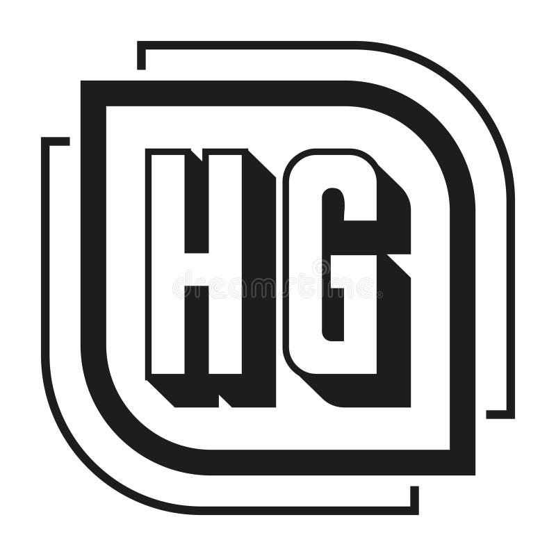 HG Letter Monogram Logo Design Stock Vector - Illustration of company ...