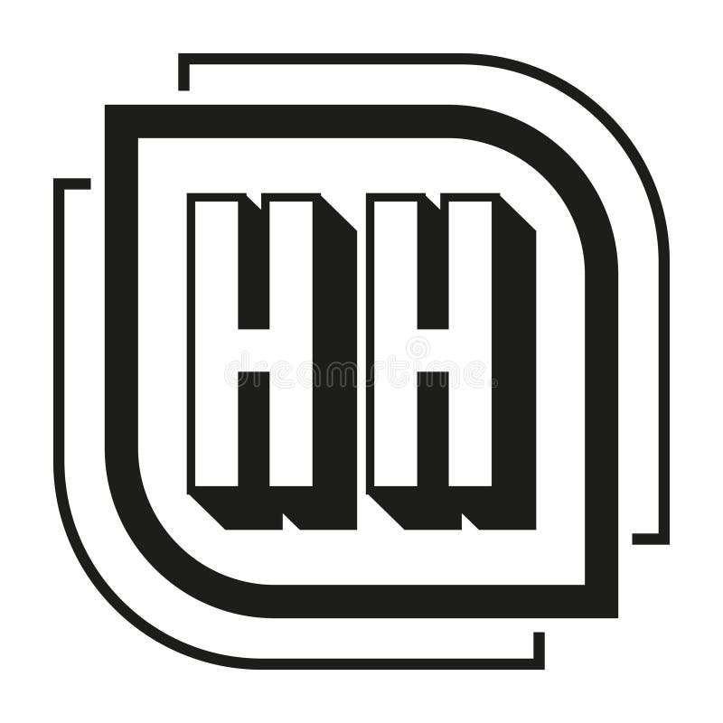 HH Letter Monogram Logo Design Stock Vector - Illustration of ...