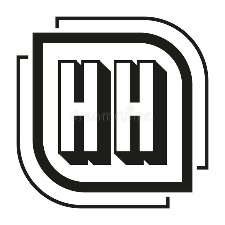 HH Letter Monogram Logo Design Stock Vector - Illustration of ...