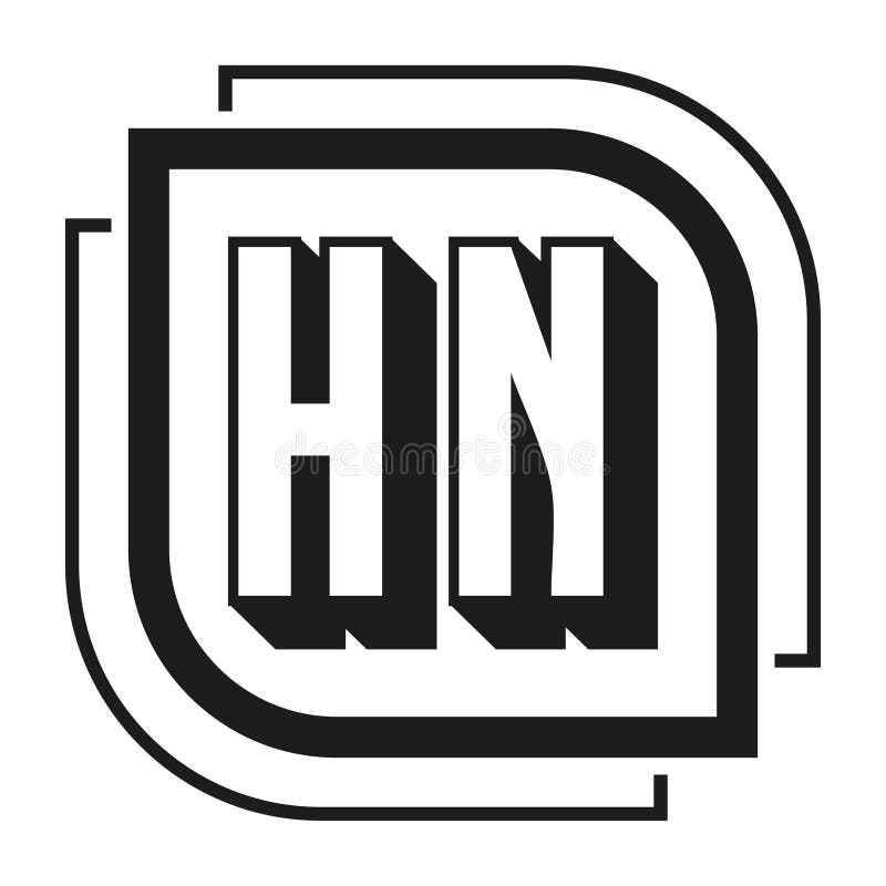 HN Letter Monogram Logo Design Stock Vector - Illustration of modern ...