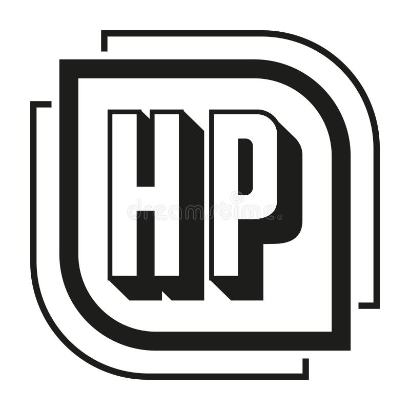 HP Letter Monogram Logo Design Stock Vector - Illustration of simple ...