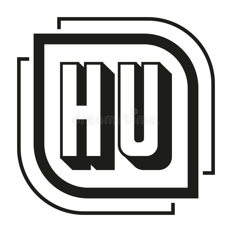 HU Letter Monogram Logo Design Stock Vector - Illustration of idea ...