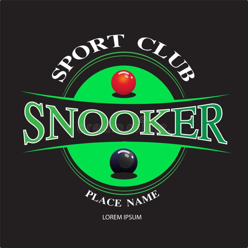 Snooker Sports Club, stock vector. Illustration of leisure - 299084105