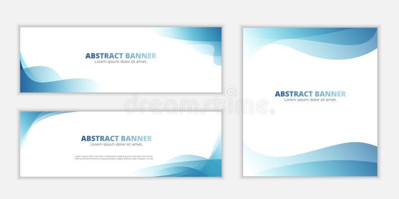 Flat Design Abstract Modern Business Background Banner Wave Blue Stock ...