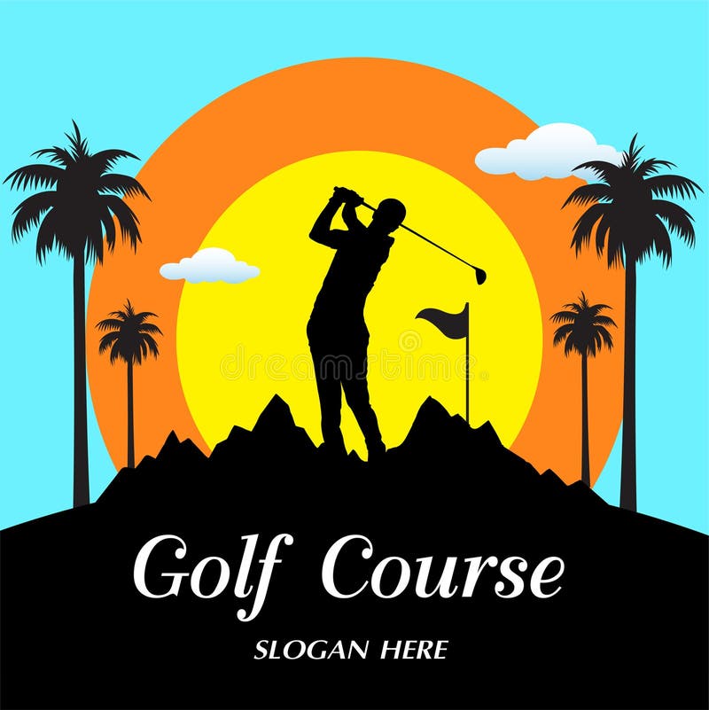 Golf course scenery stock vector. Illustration of golf - 322425023