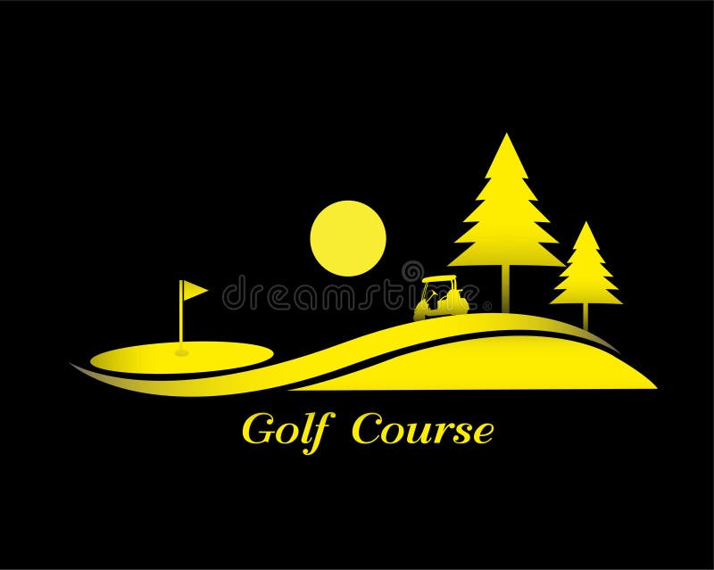 Golf course symbol, stock vector. Illustration of ball - 323061541