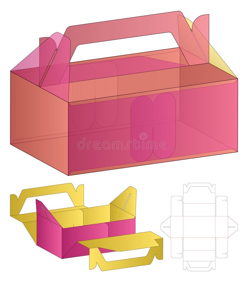 Box Packaging Die Cut Template Design. 3d Mock-up Stock Vector ...
