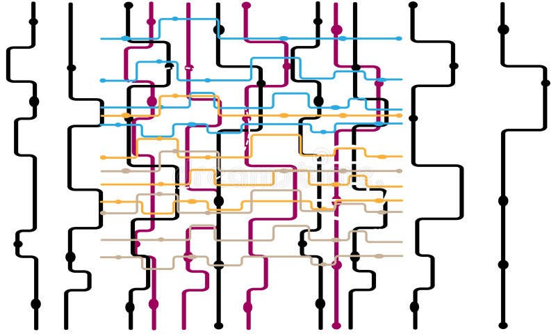 Abstract Lines, Circuits, Communication, Stock Illustration ...