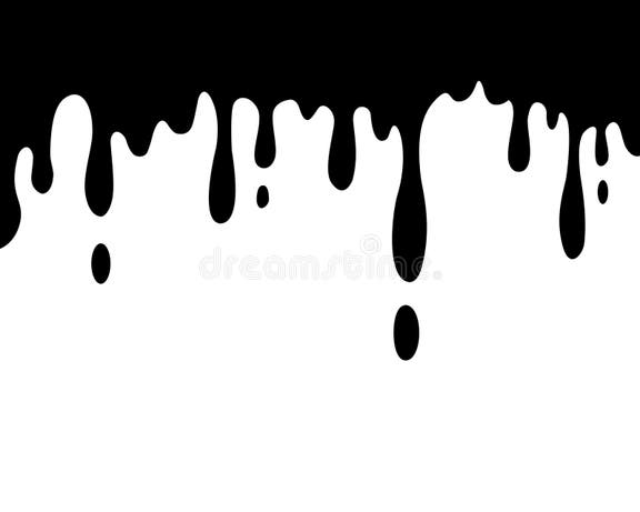 Melted Ink on a White Background Stock Vector - Illustration of dripped ...